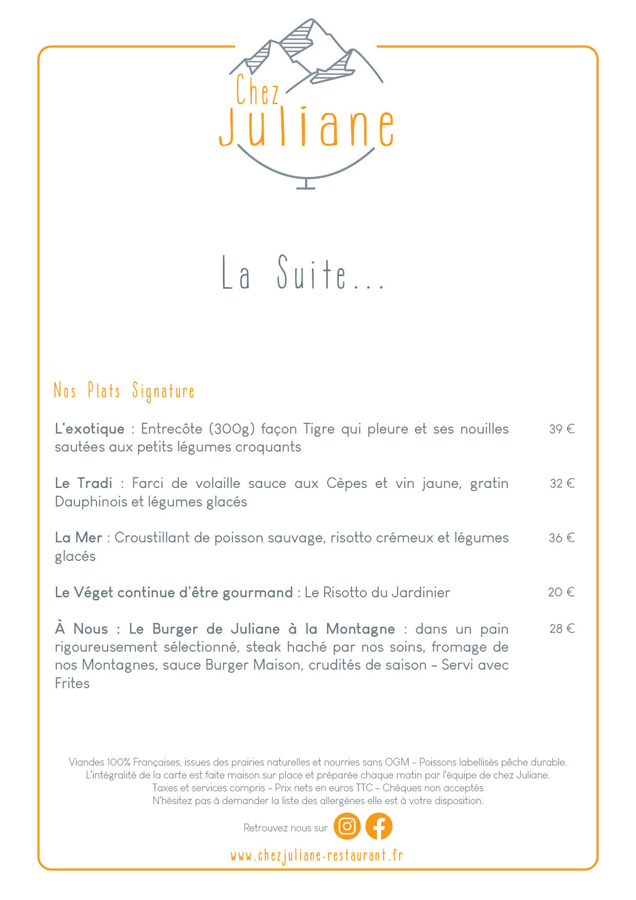 Accueil - Chez Juliane restaurant